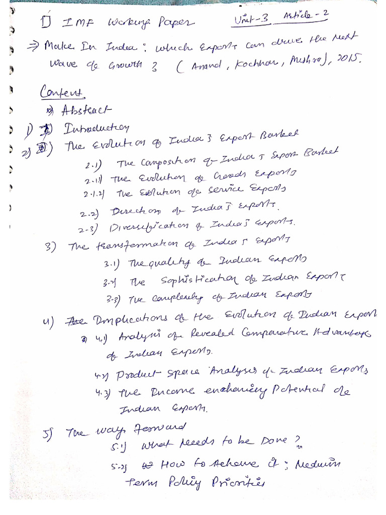 Indian Eco Unit 3 Article - 2 | PDF