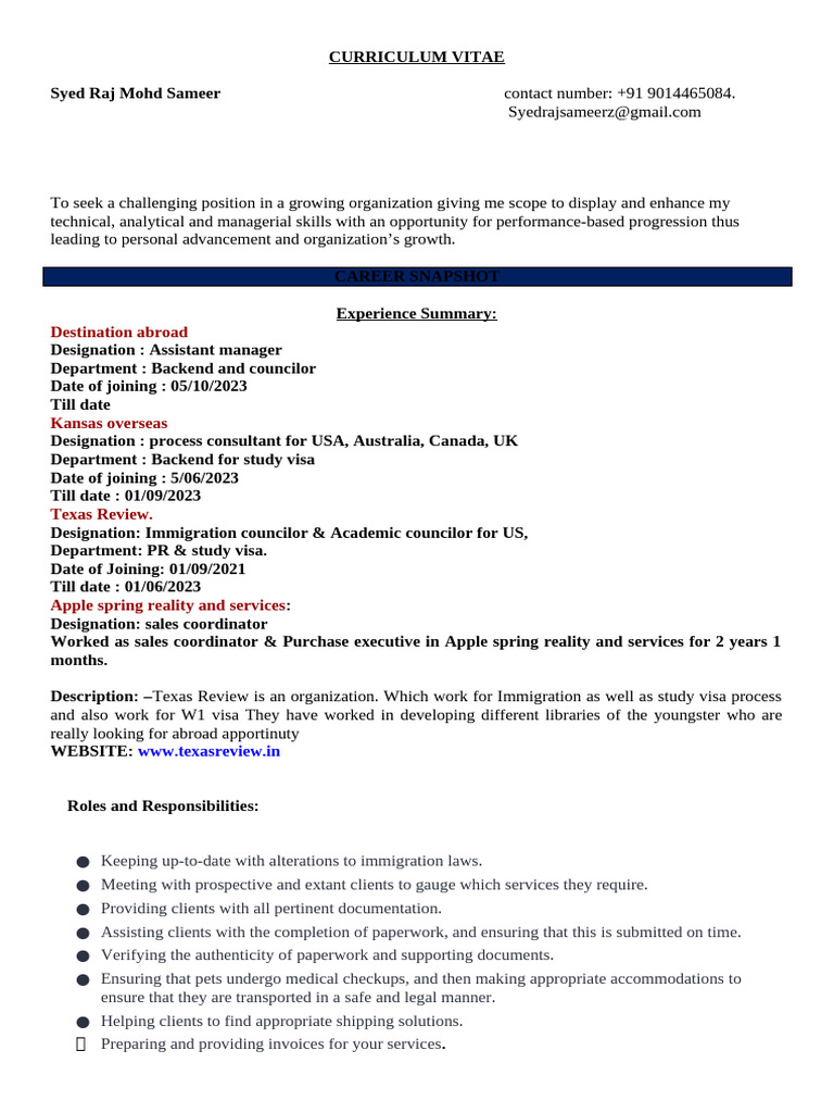 Sameer Professional Resume-2 | PDF