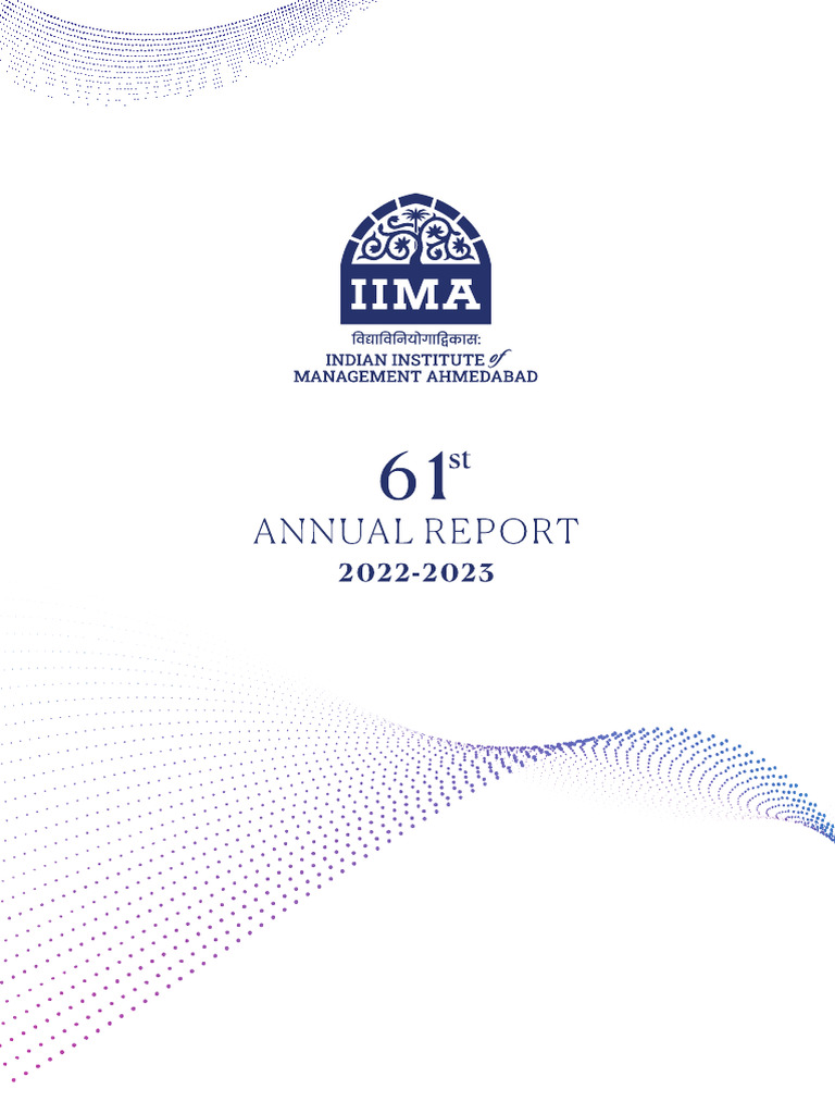 61st IIMA Annual Report 2022-2023 English | PDF | Business