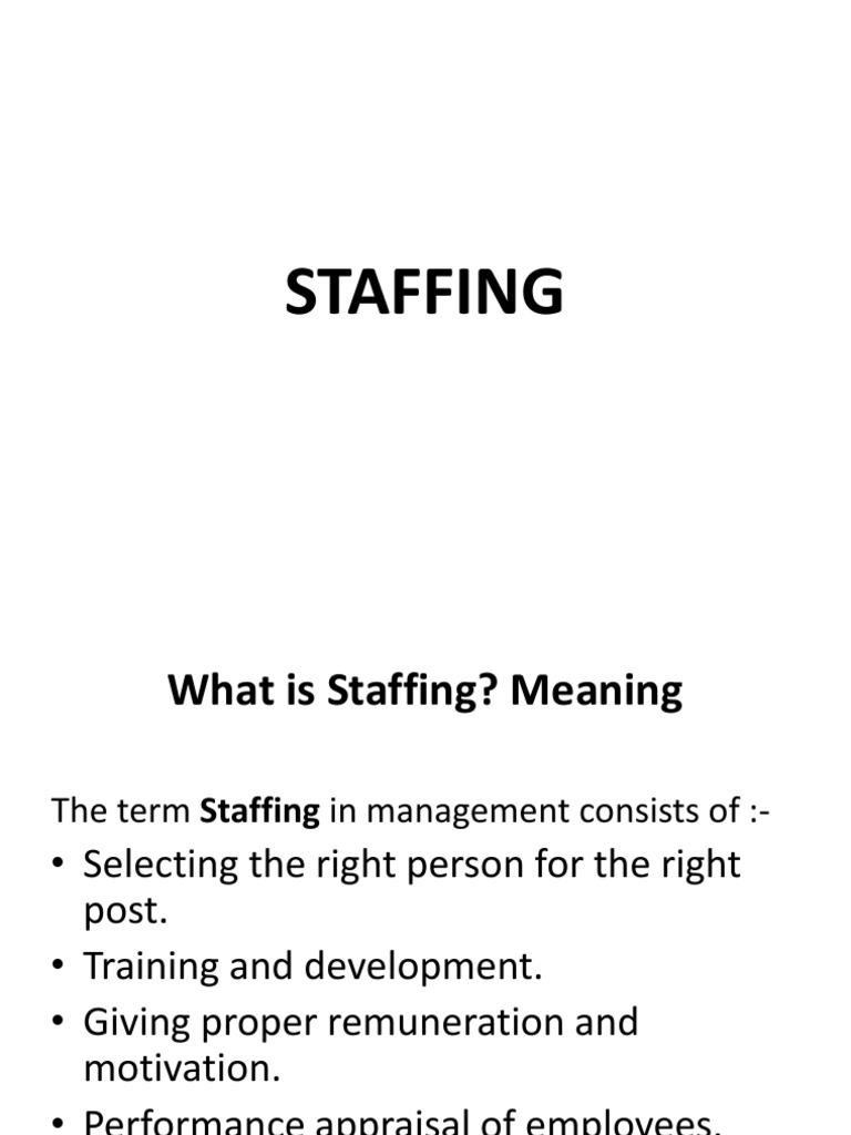 Staffing | PDF | Human Resources | Employment