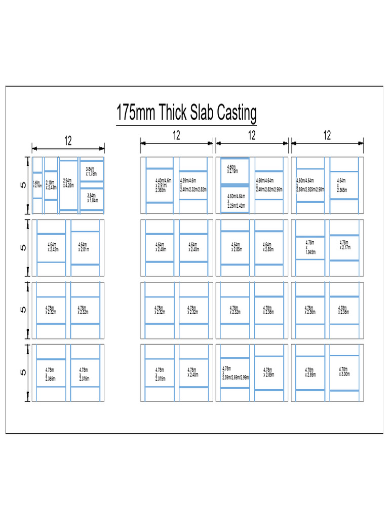 175mm Slab Dimensions and Conversions | PDF
