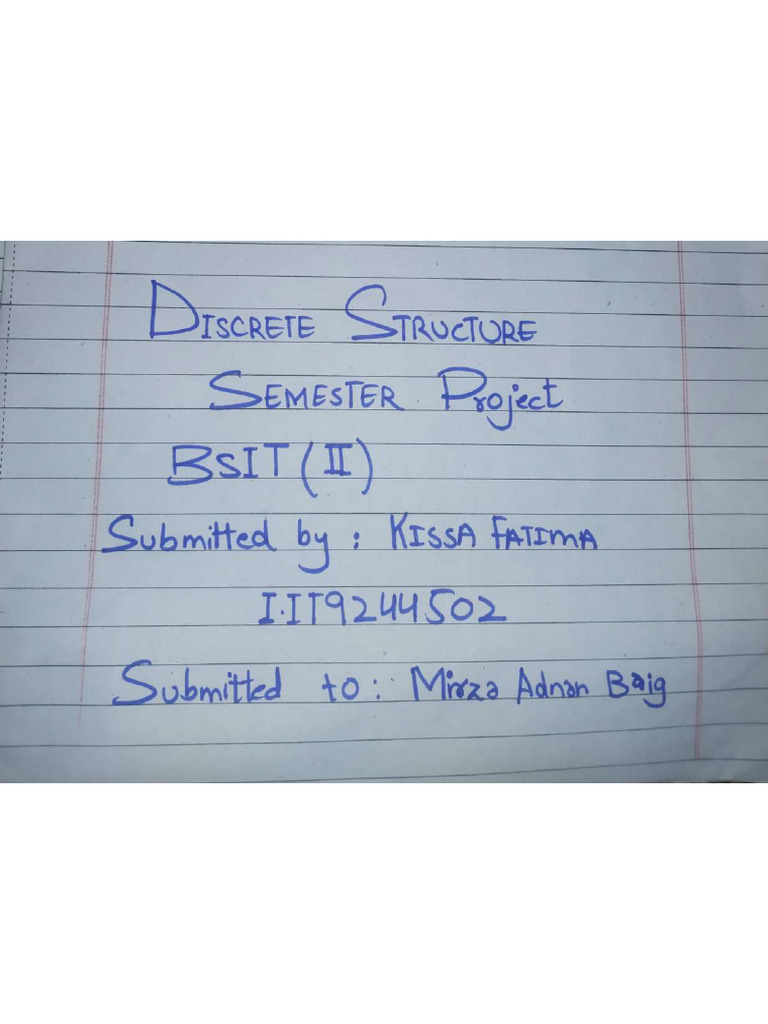 Discrete Structure Sem-Project | PDF