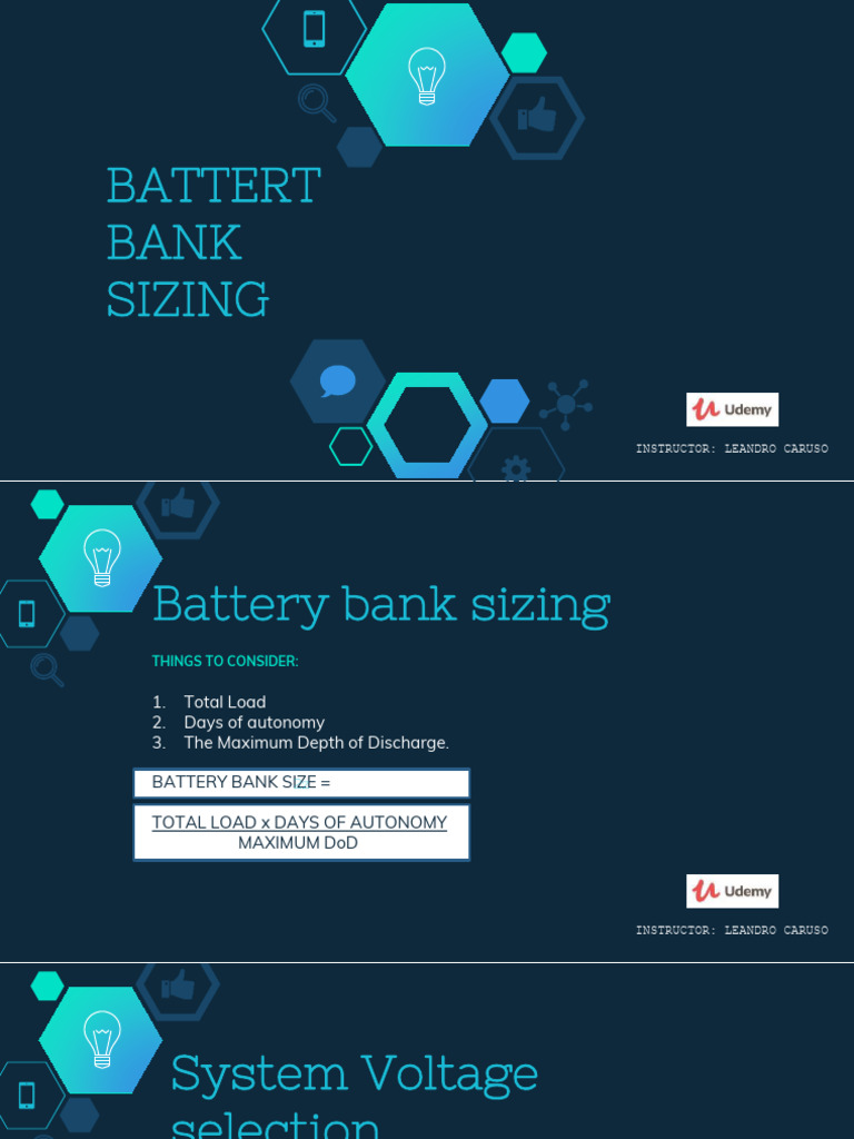 Battery Bank Sizing Explained | PDF