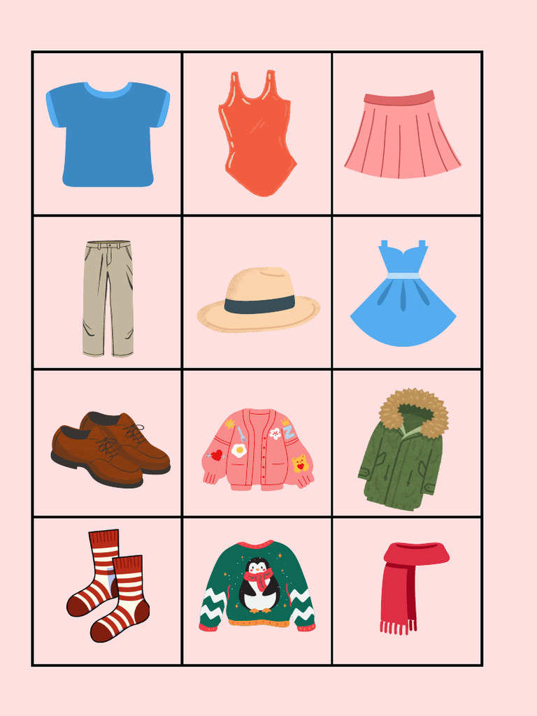 tarjetas de ropa | PDF