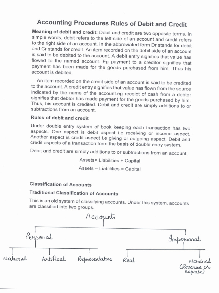 Rules of Debit and Credit | PDF