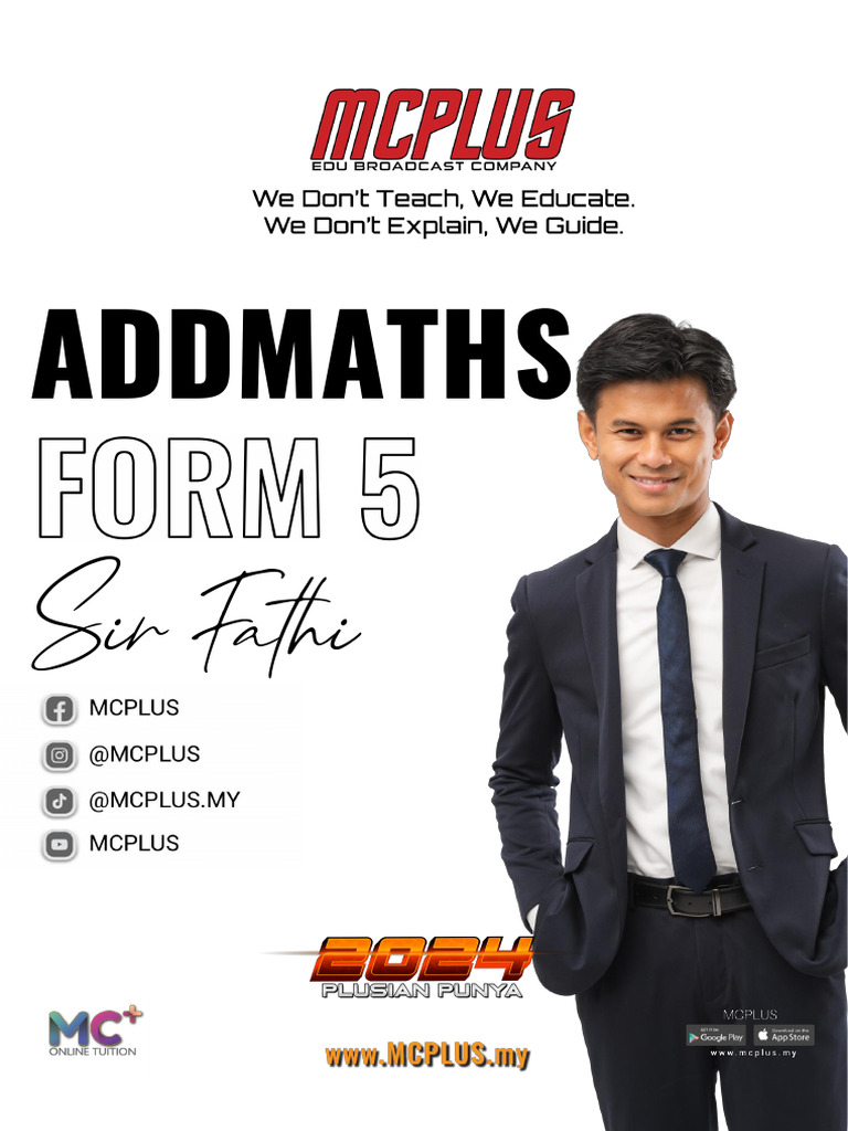 Form 5 Addmaths MR Fathi 26.01.2024 | PDF