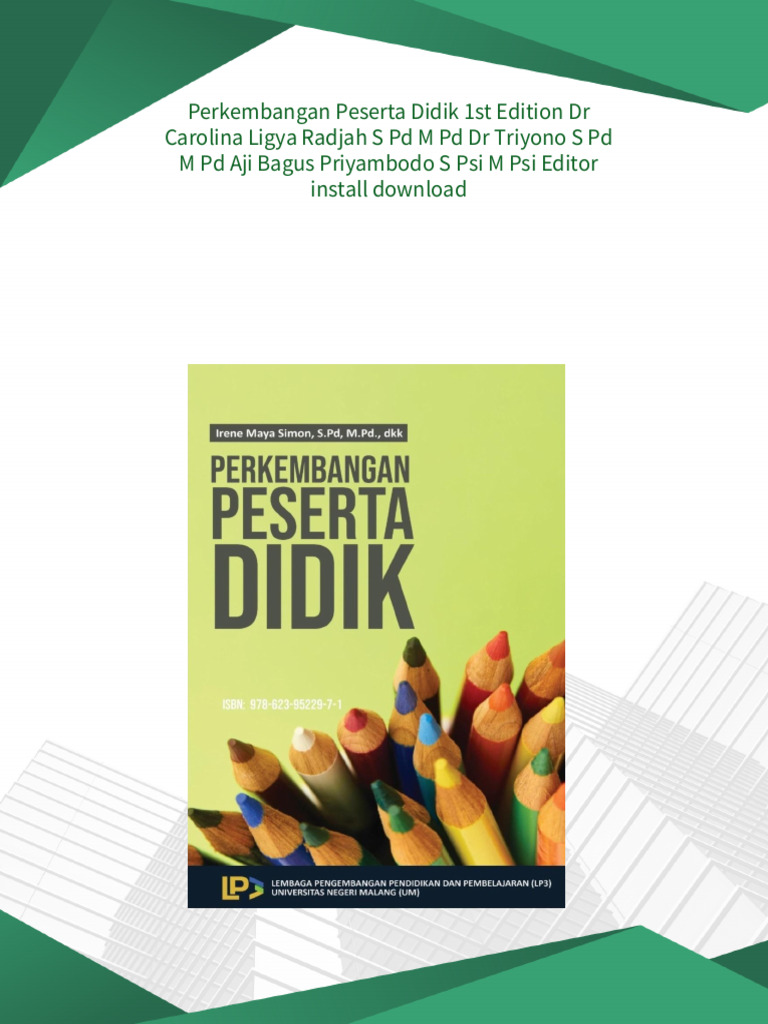 Perkembangan Peserta Didik 1st Edition Dr Carolina Ligya Radjah S Pd M Pd Dr Triyono S Pd M Pd ...