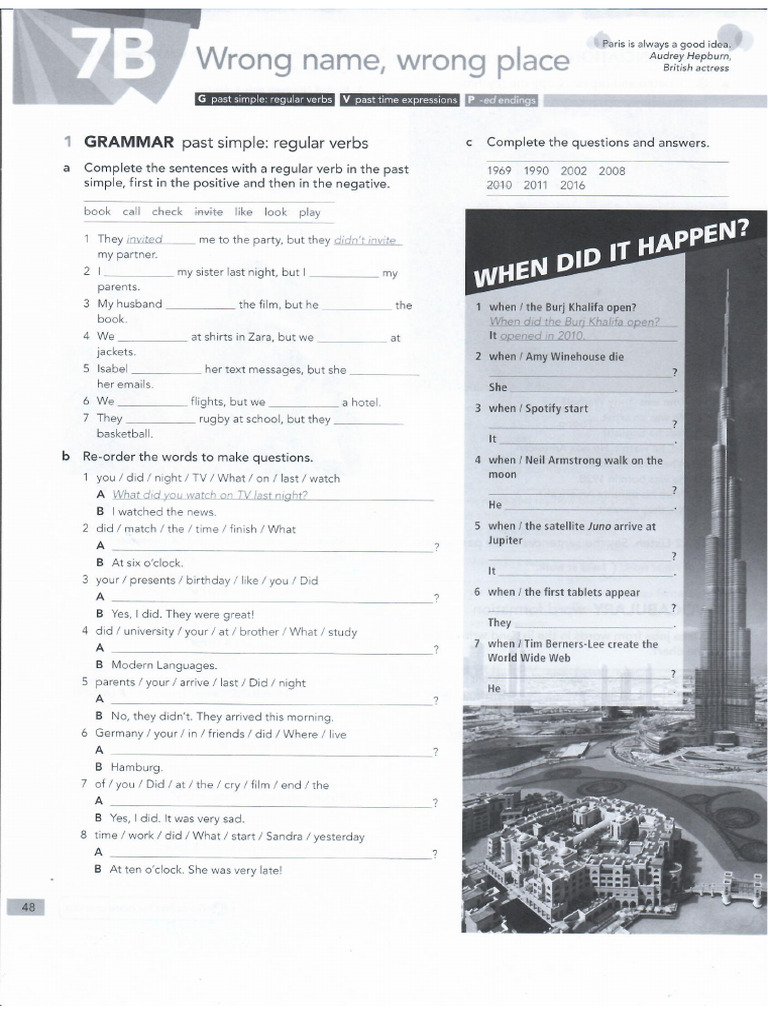 Ef Unit 7 Wb-3-8 | PDF