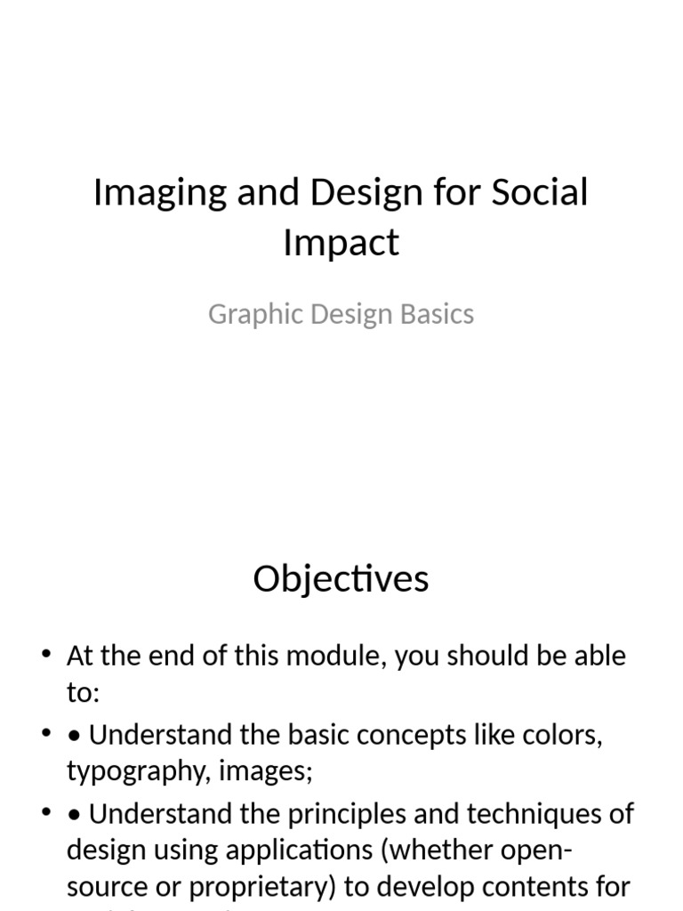 Graphic Design Basics Presentation | PDF