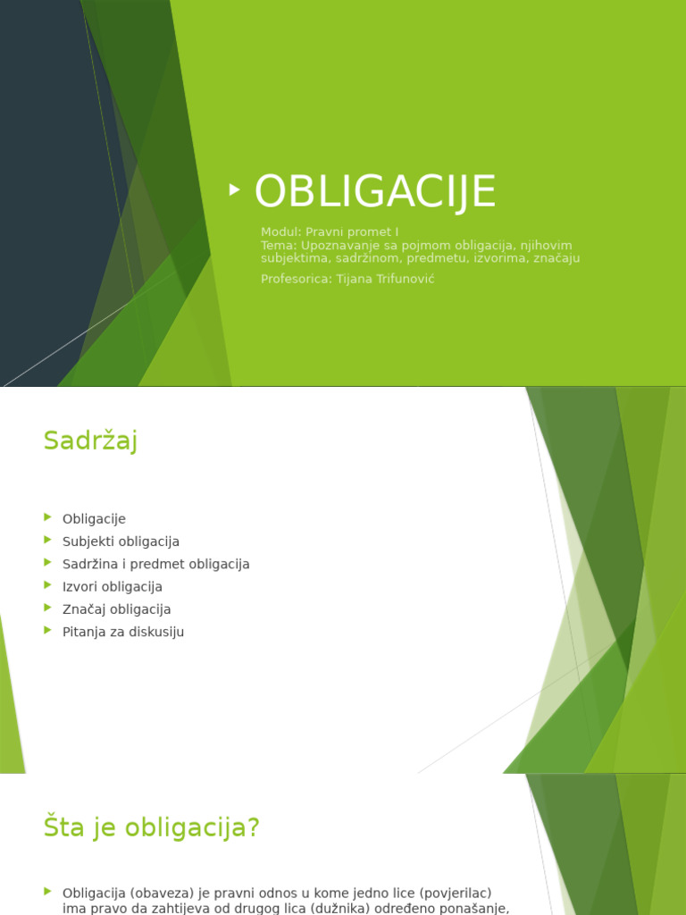 OBLIGACIJE | PDF