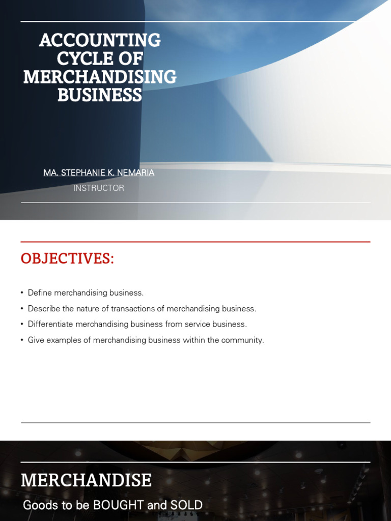 Accounting Cycle Merchandising Business | PDF | Receipt | Merchandising