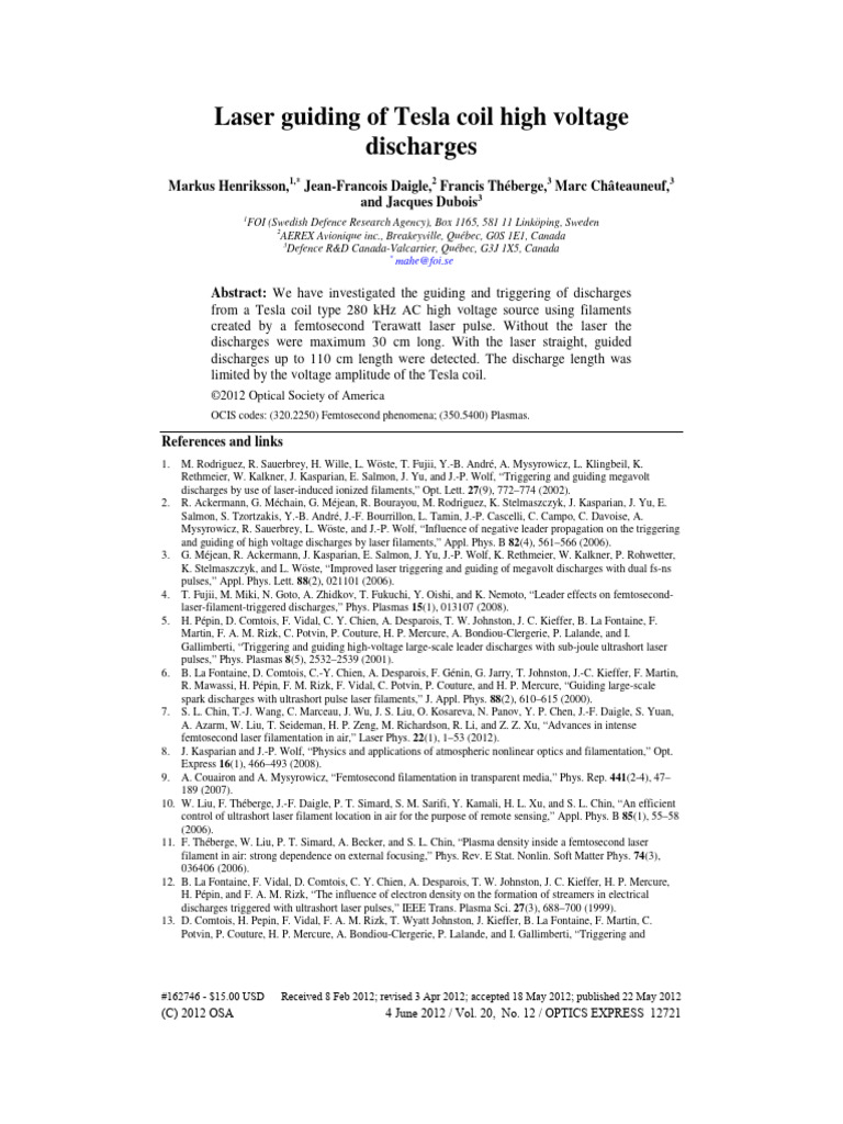 Laser_guiding_of_Thigh_voltage_discharge | PDF | Laser | Inductor