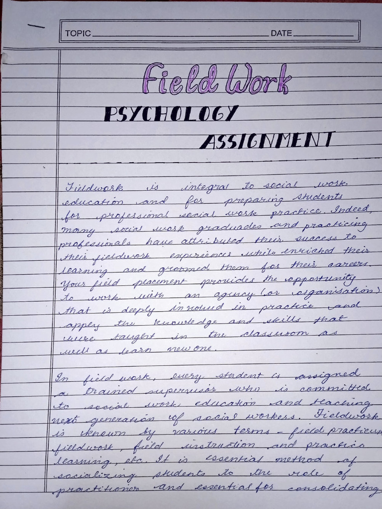 Field Work Rashmi Bharti 1048 | PDF