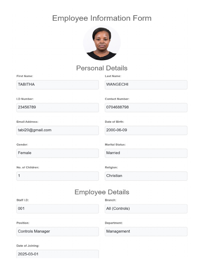 Employee Information | PDF
