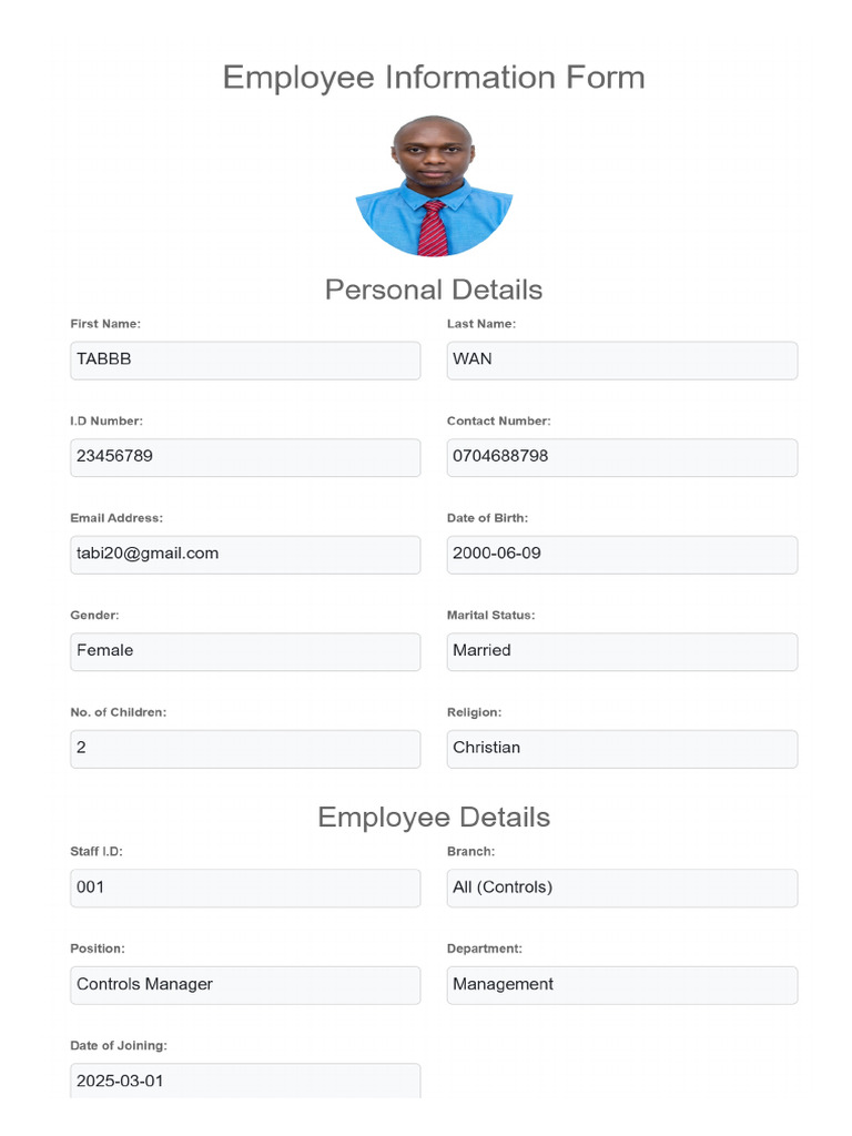 Employee Information | PDF