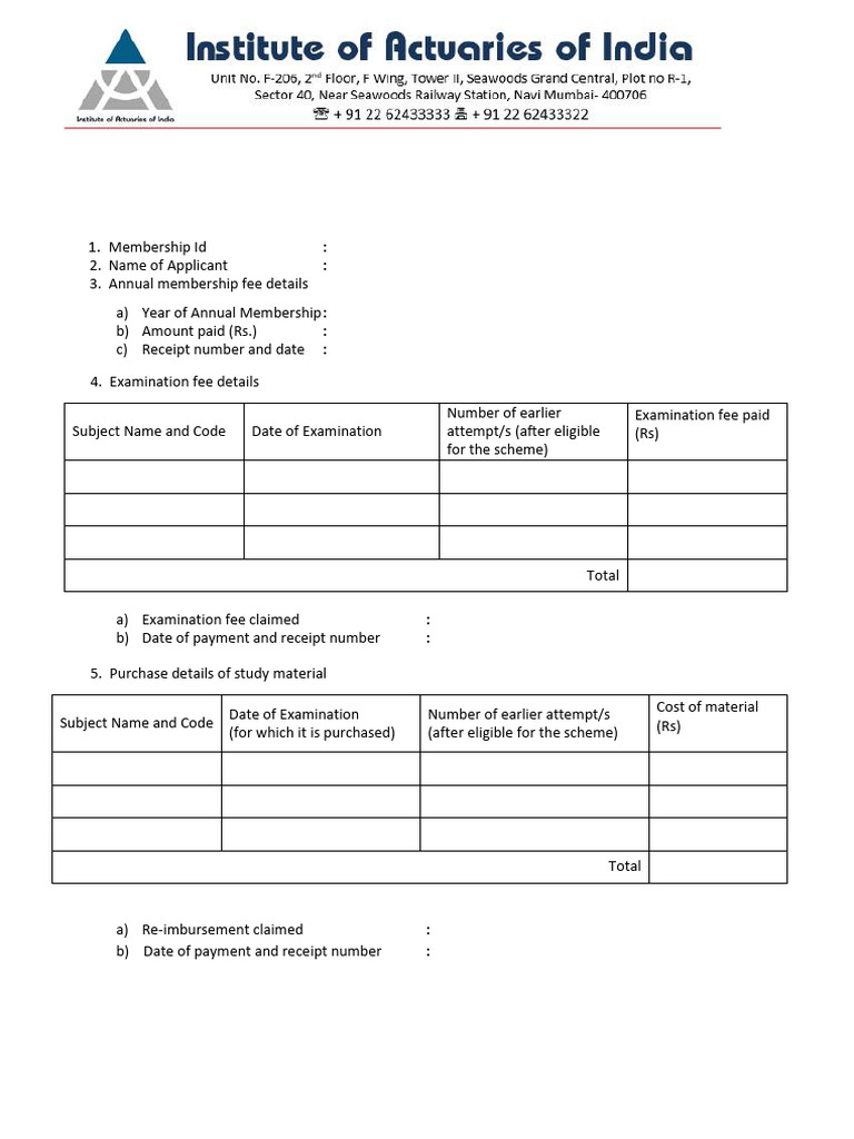 3S Fee Re-Imbursement Form - Jan'24 | PDF | Fee | Government