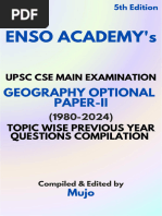 2nd Edition Geography Optional Paper I Pyq Topic Wise Compilation | PDF ...