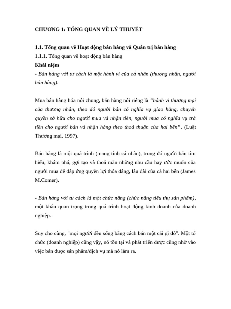 Chương 1 QTBH | PDF