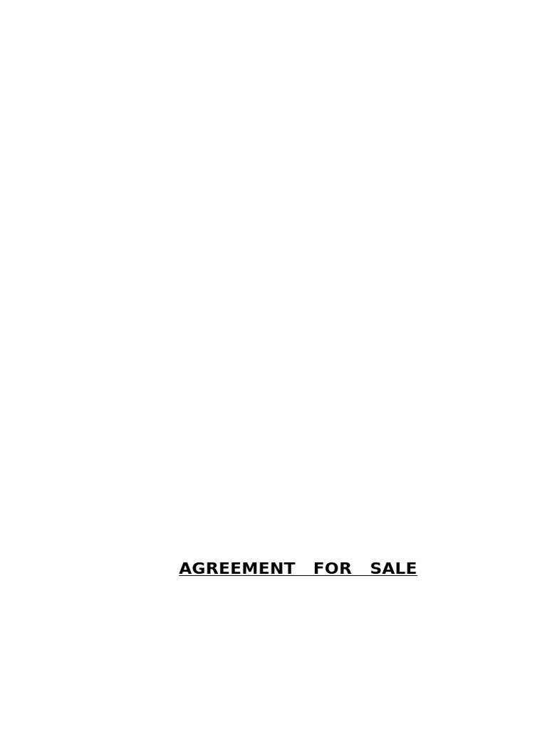 AGREEMENT FOR SALE HRIDOY SHRI BABUL CHANDRA DAS and SHRI MINTU NATH | PDF | Private Law | Civil ...