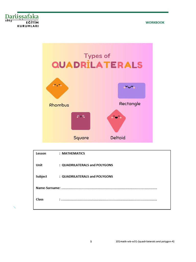 101math WB w31 (Quadrilaterals and Polygon 4) | PDF | Rectangle | Convex Geometry