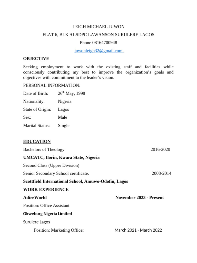 Leigh Juwon Resume | PDF