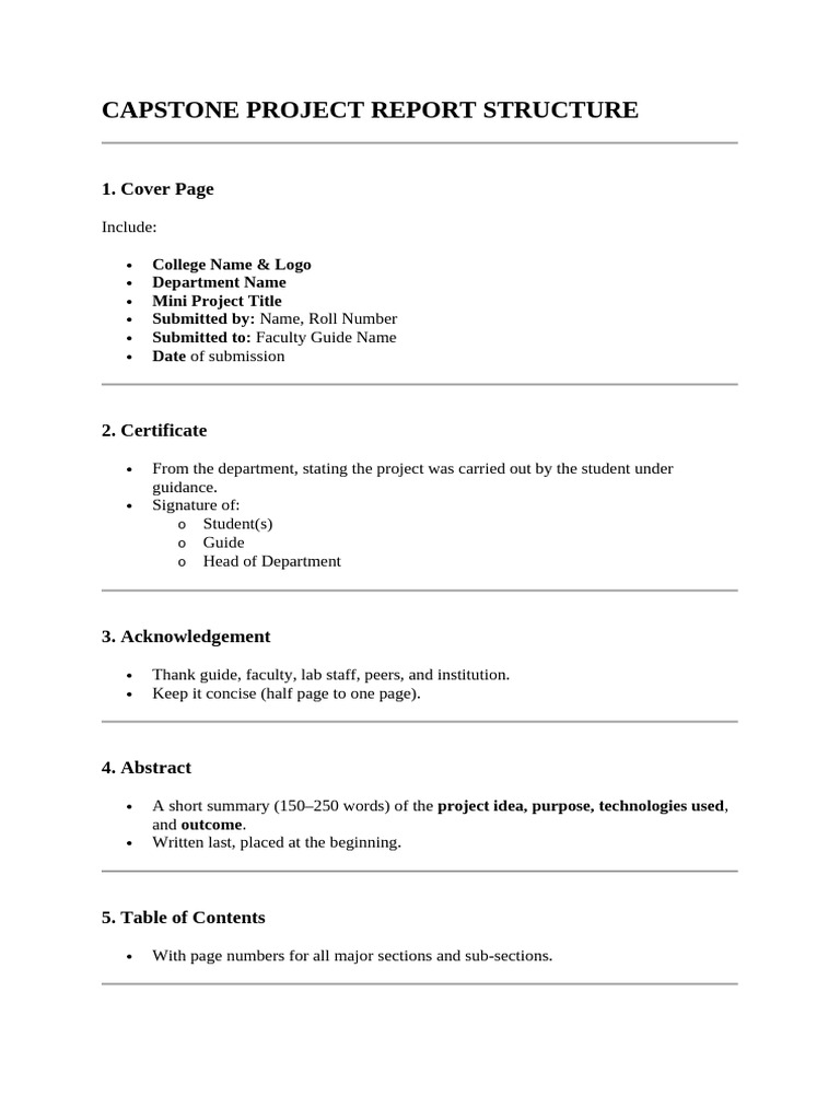 Capstone Project Report Structure | PDF | Systems Engineering | Information Technology