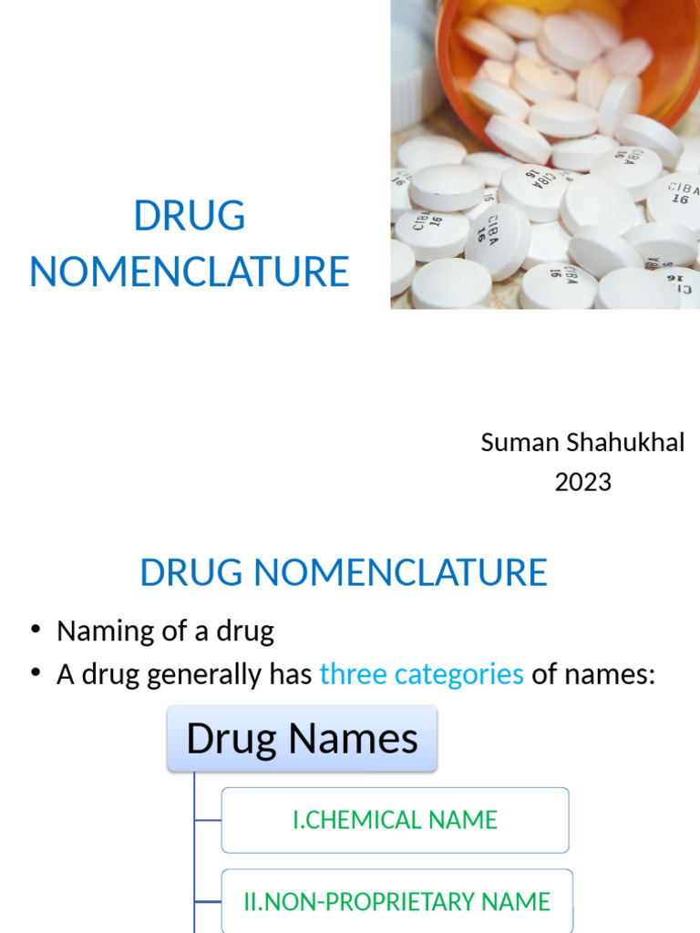 5.drug Nomenclature | PDF | Drugs | Medical Treatments