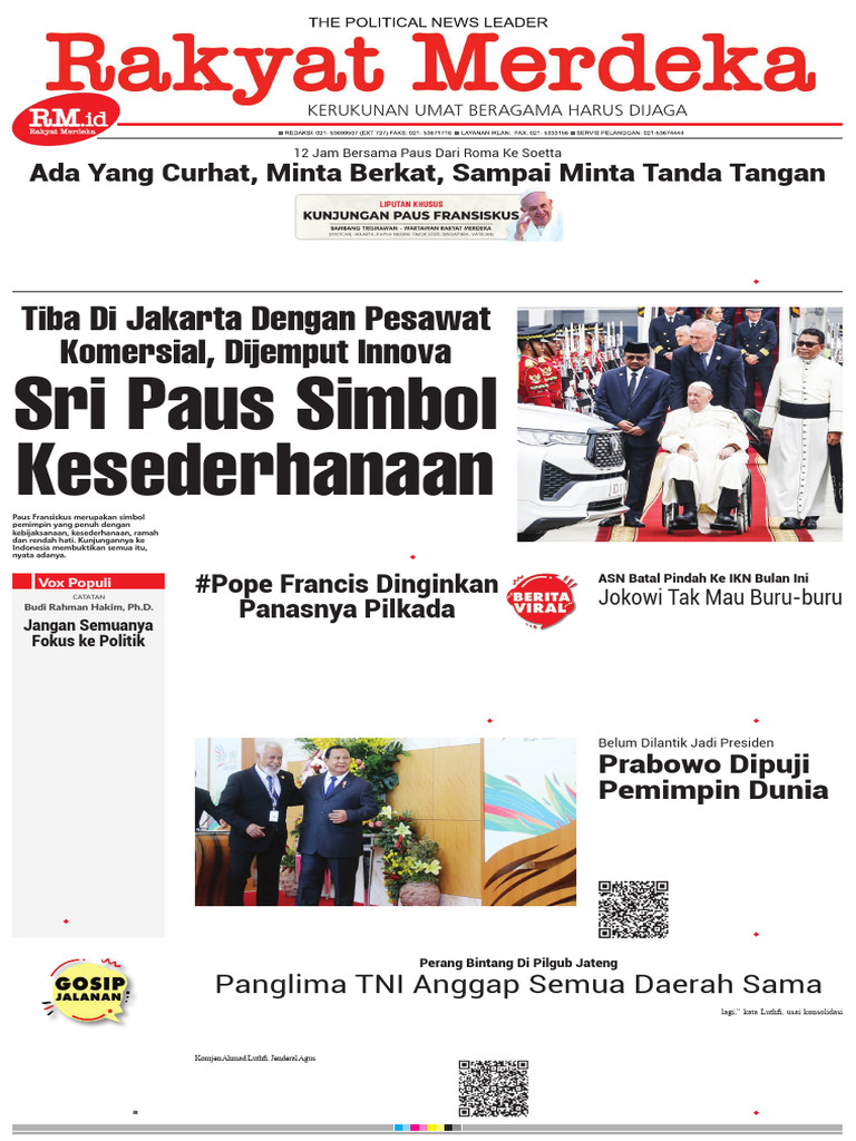 Kunjungan Paus: Simbol Kesederhanaan | PDF
