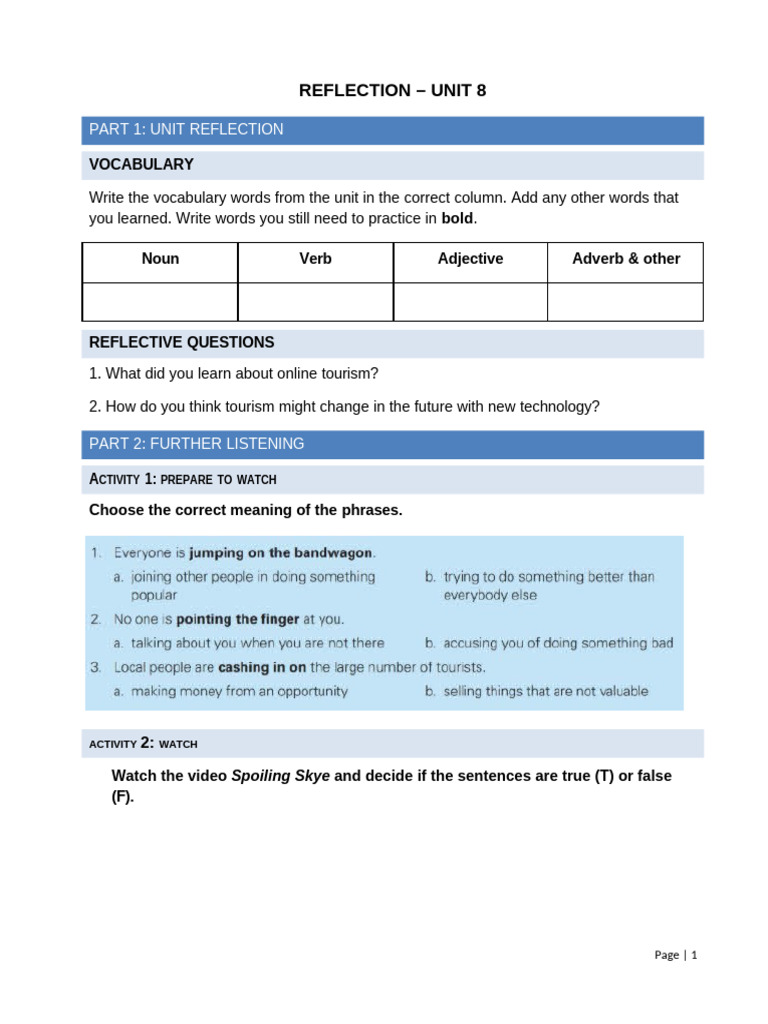 629d2072810t9632l4 Reflection Unit 8 | PDF