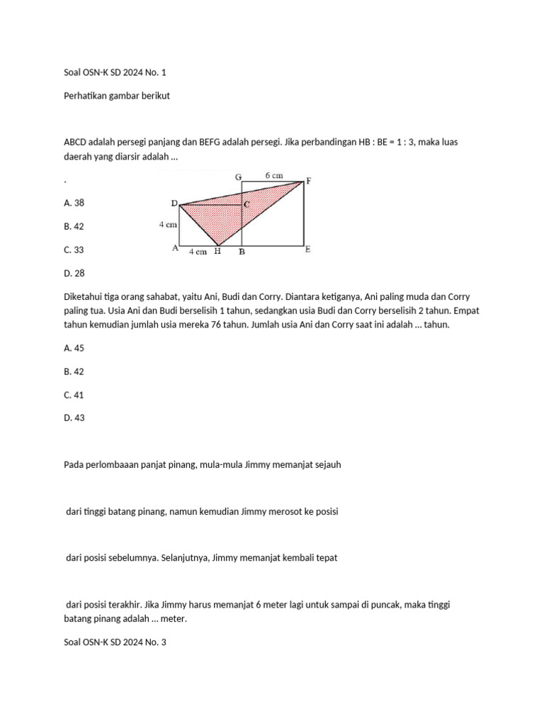 Soal OSN MTK 24 | PDF
