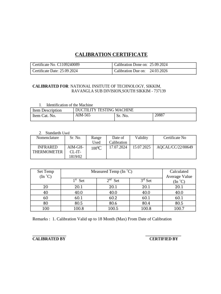 DUCTILITY TESTING MACHINE | PDF