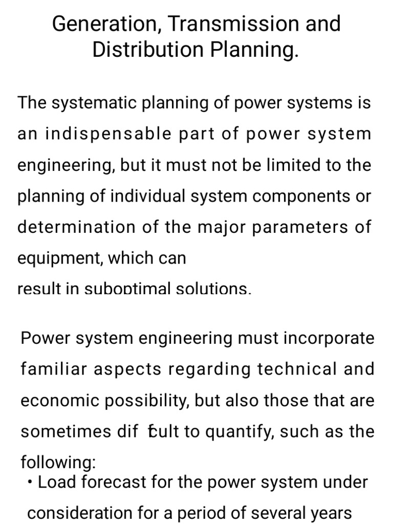 Power System Planning | PDF | Forecasting | Consumption (Economics)