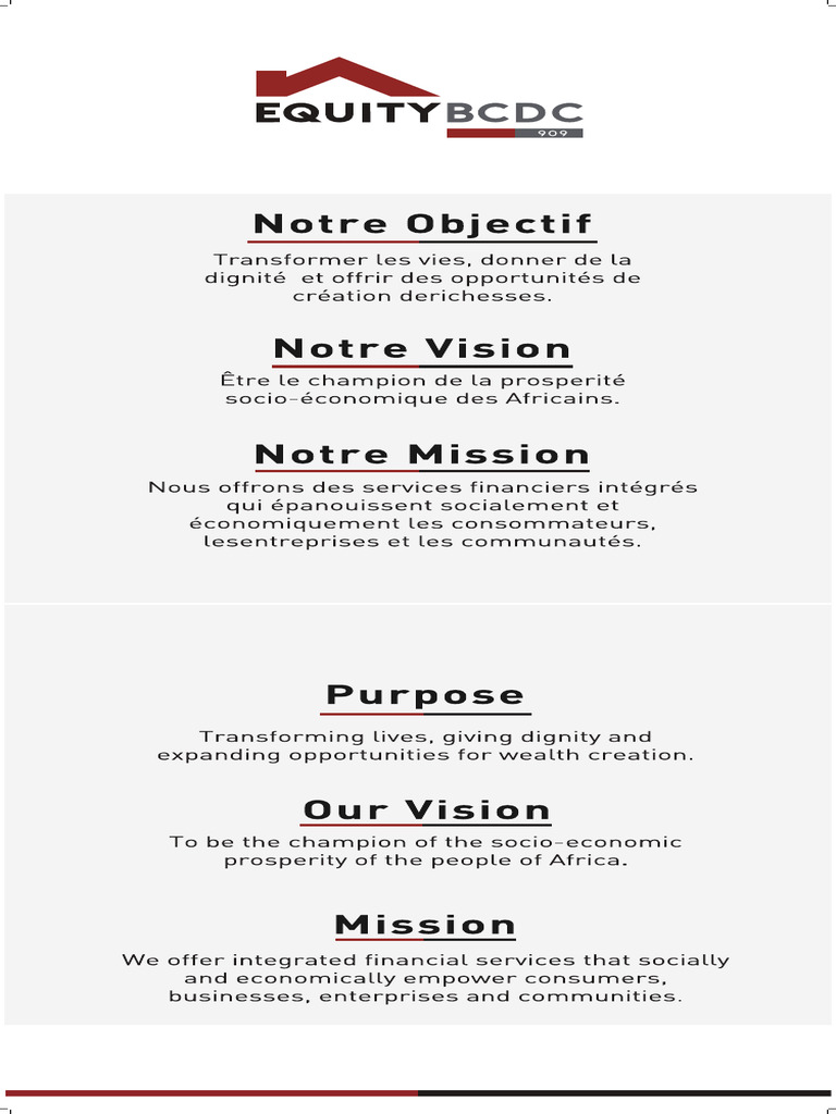 Panel Stand Notre Vision - Objectif Et Mission | PDF