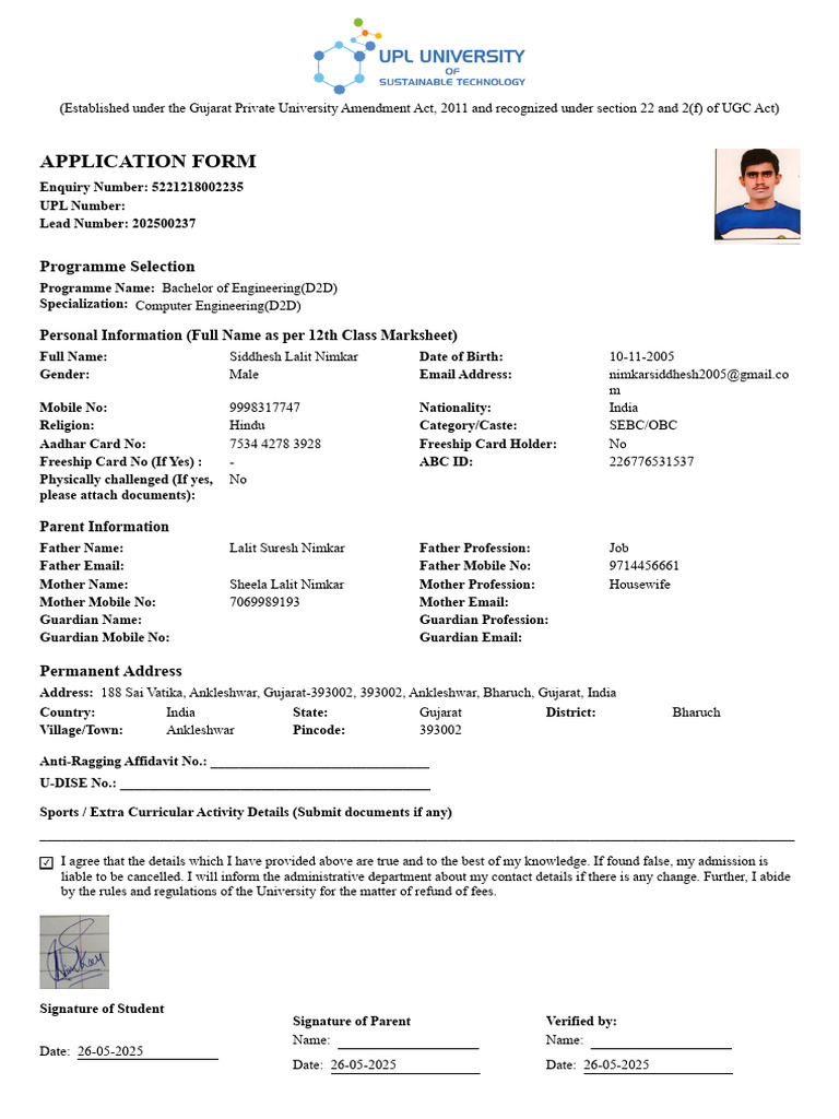 ApplicationForm 26-05-2025 | PDF | Justice | Crime & Violence