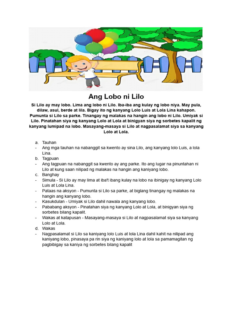 Ang Lobo Ni Lilo | PDF