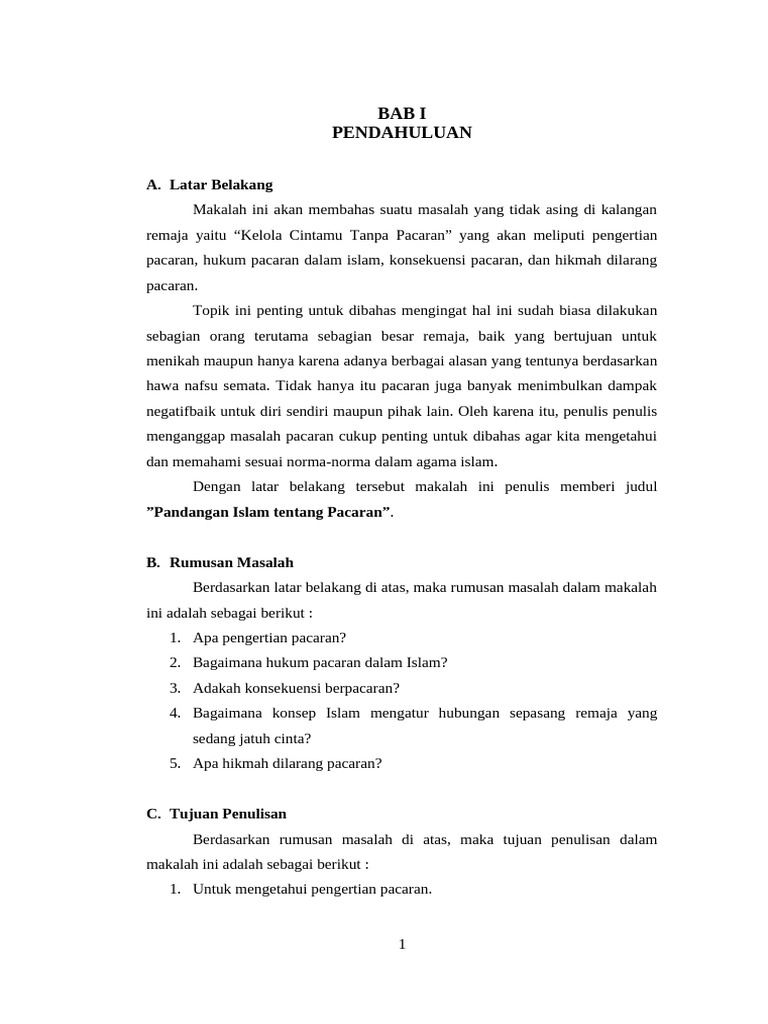 Hukum dan Hikmah Pacaran dalam Islam | PDF