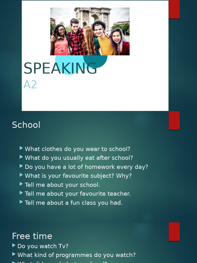 KET Speaking Practice | PDF