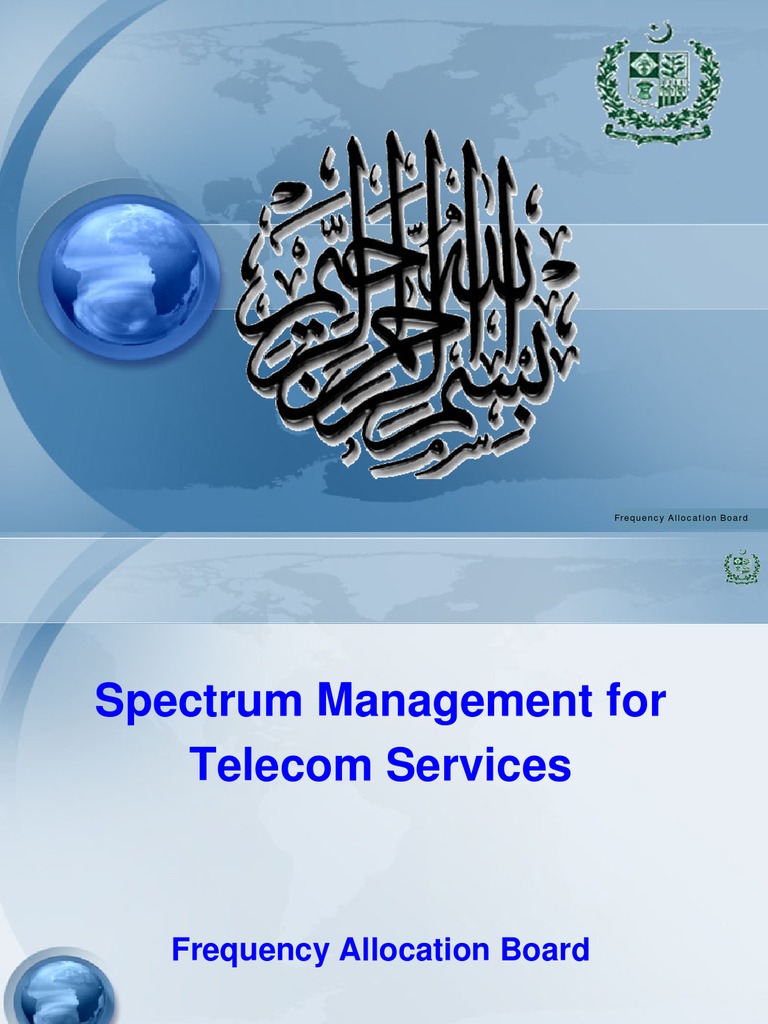 Spectrum Management Presentation | PDF | Radio Spectrum | Telecommunication