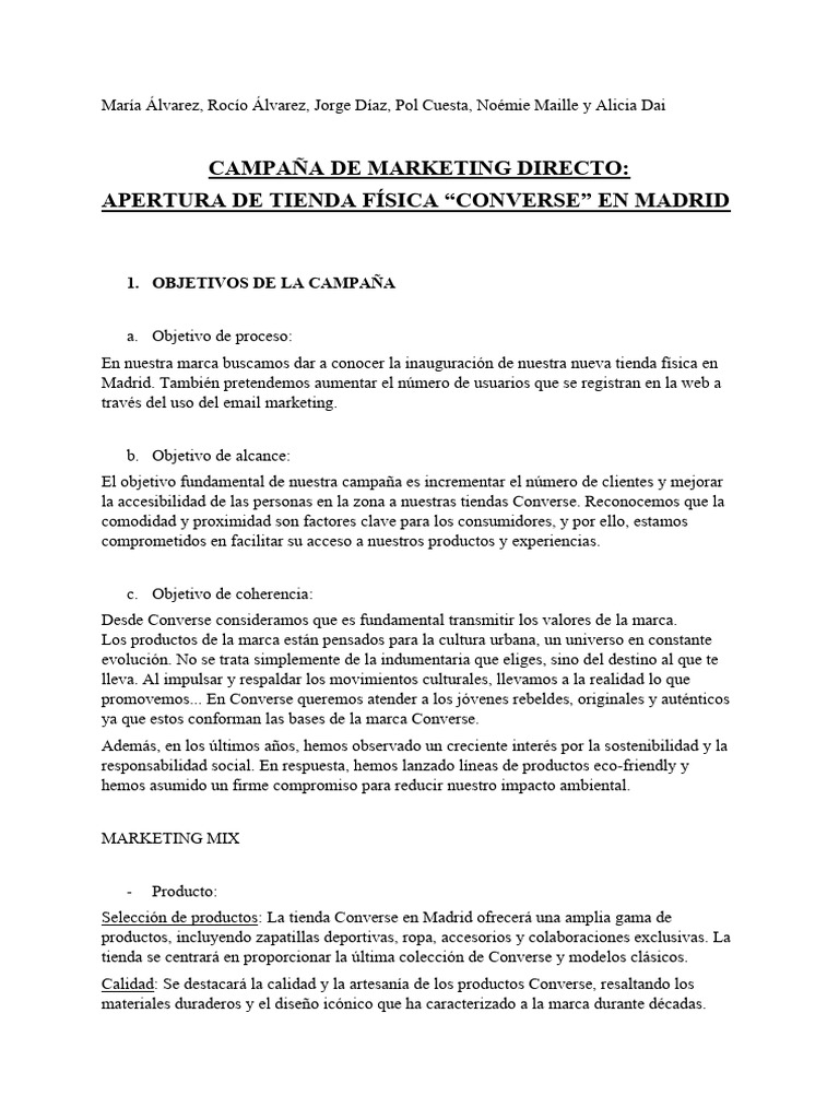 Campaña de Converse | PDF | Publicidad | Marca