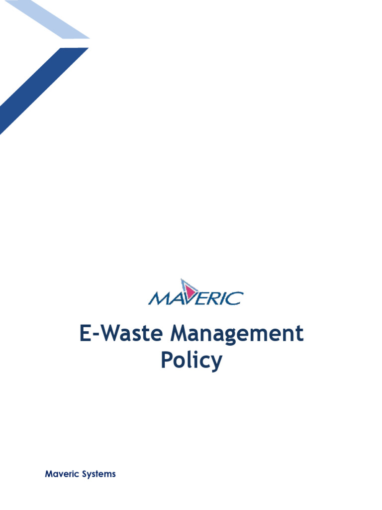 E-Waste Management Policy | PDF | Electronic Waste | Computer Network