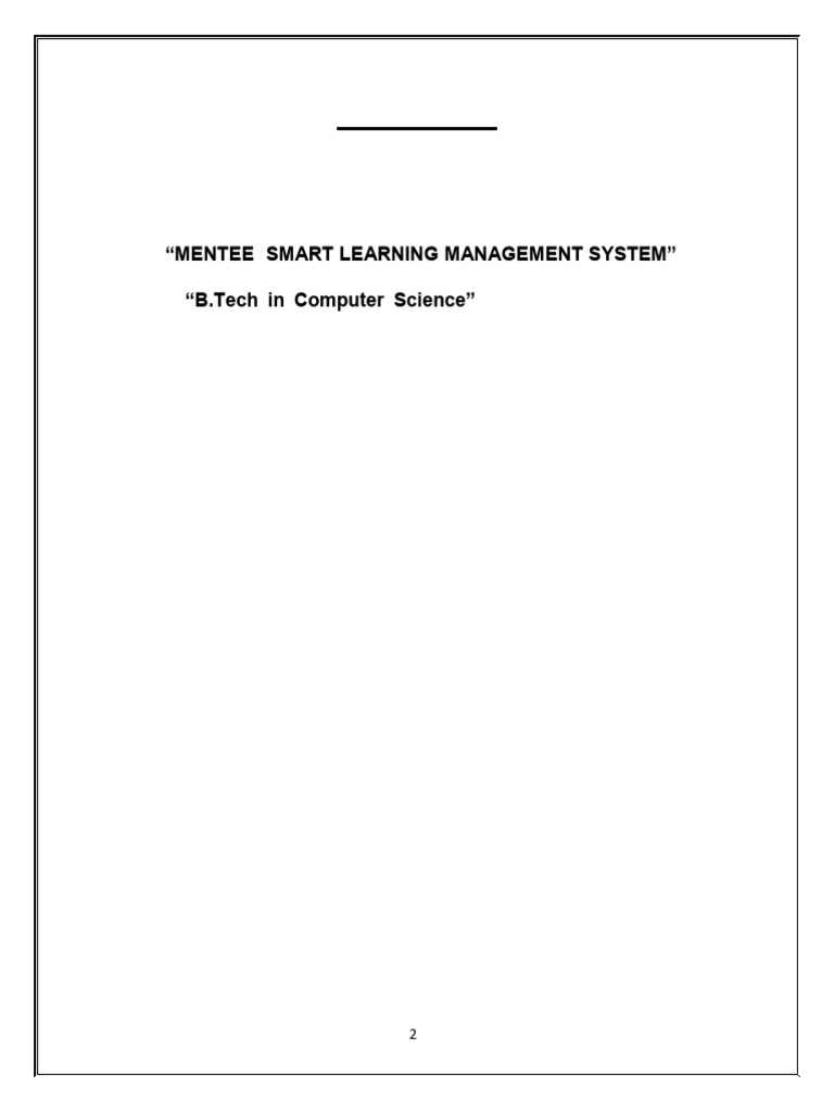 Mentee LMS Final - Removed | PDF