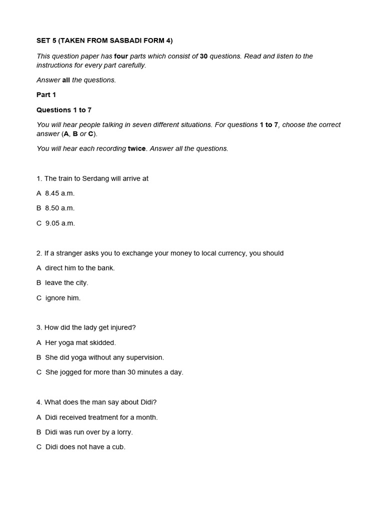 2021 Spm Listening Module Bahasa Inggeris Pdf Mangrove Trees