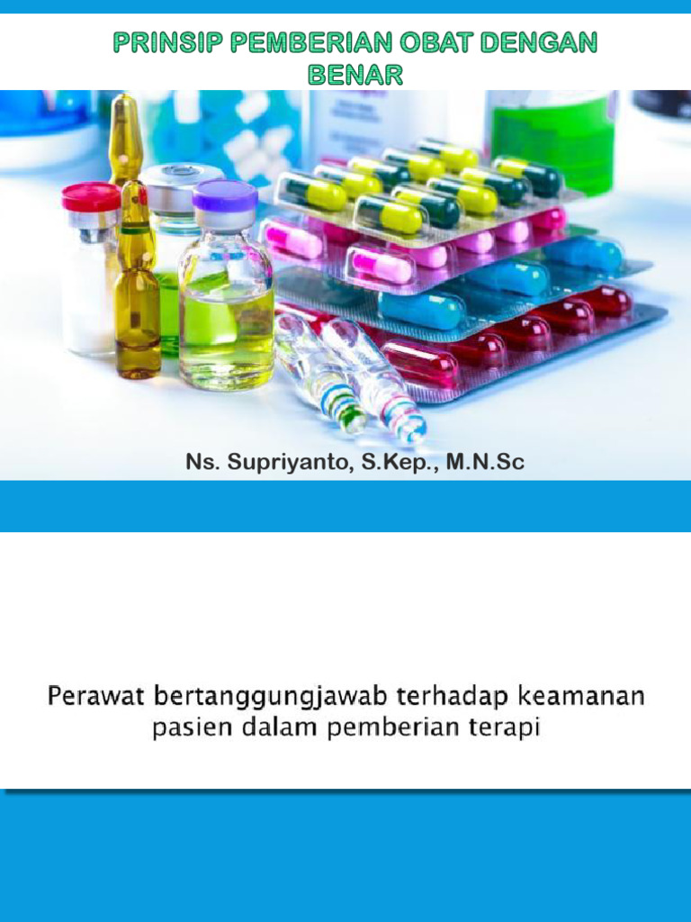 Prinsip Pemberian Obat yang Benar | PDF