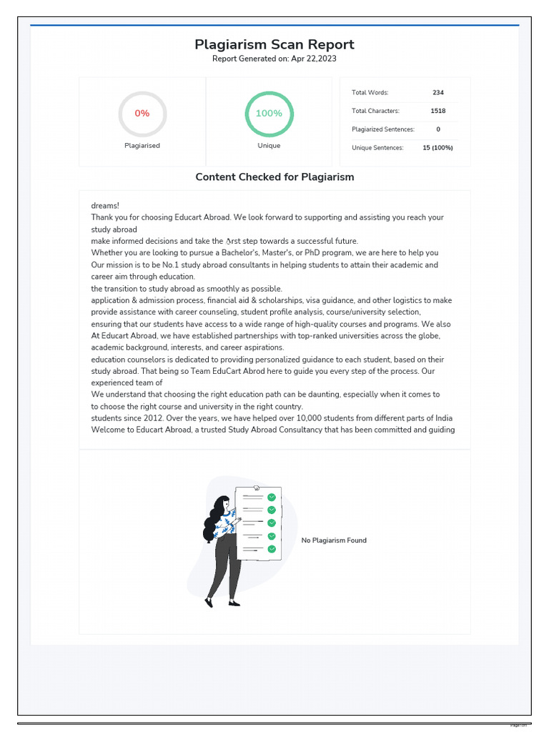 Plagiarism Report | PDF