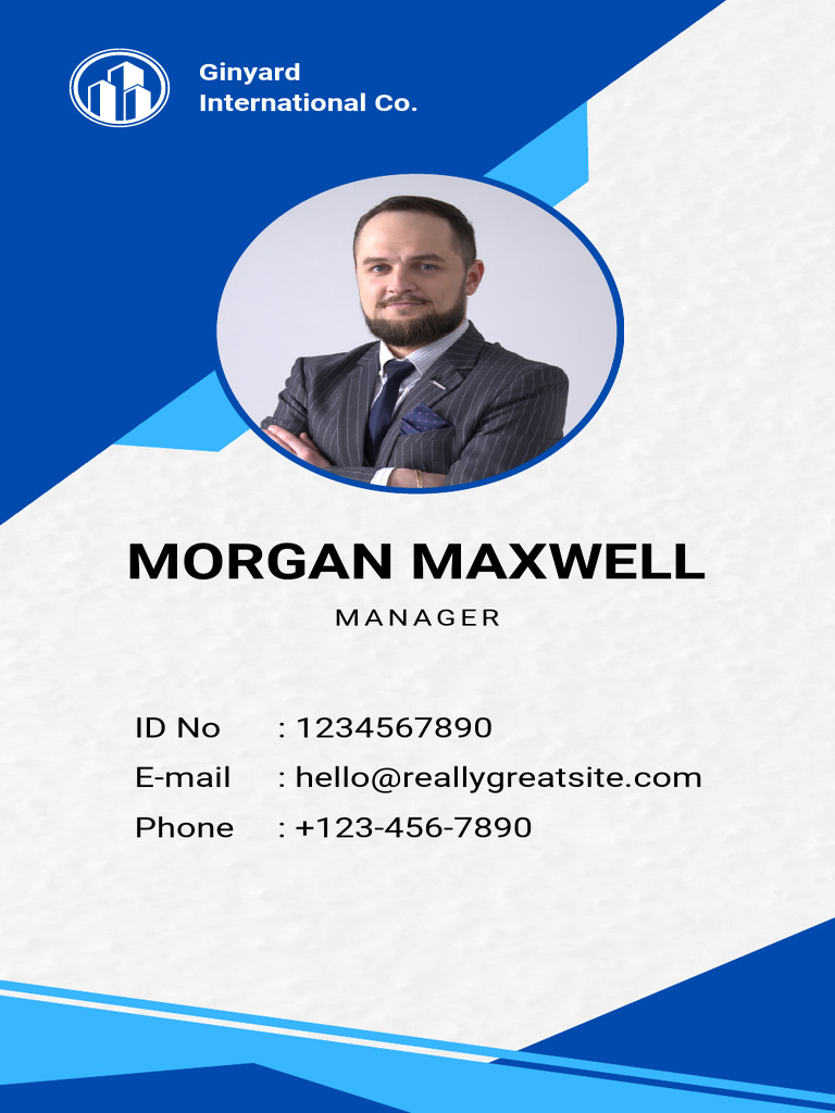 Blue Business ID Card for Employees | PDF