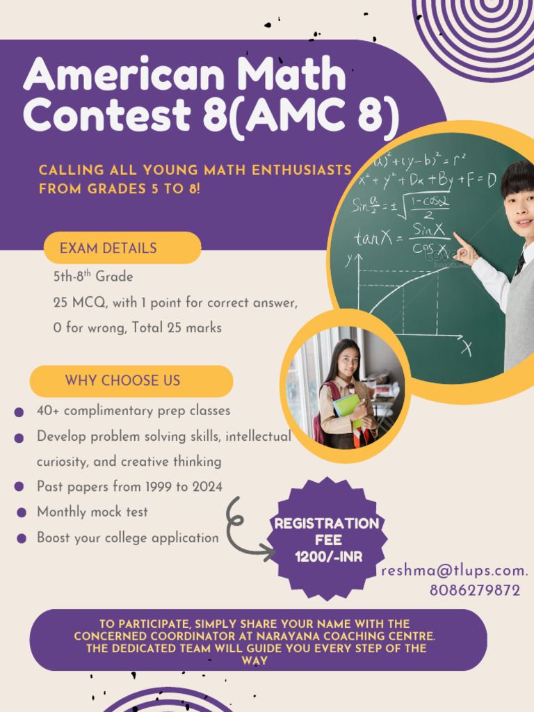 AMC 8 Flyer For Narayana | PDF