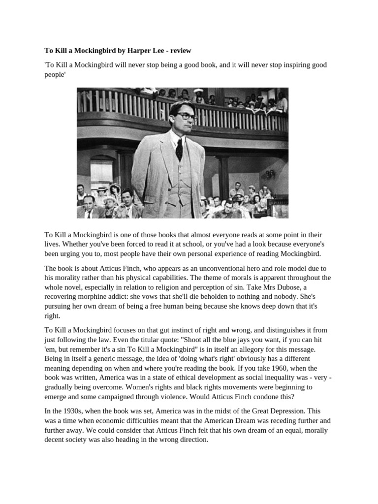 To Kill A Mockingbird by Harper Lee | PDF | To Kill A Mockingbird ...
