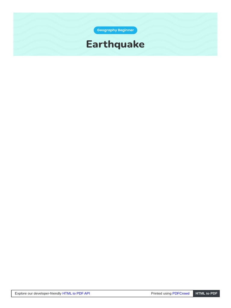 Earthquake Causes and Effects | PDF | Earthquakes | Seismology