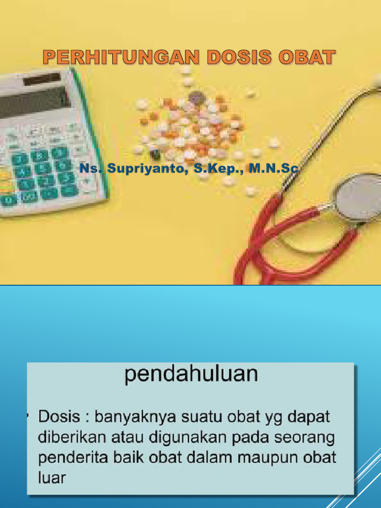 Perhitungan Dosis Obat | PDF