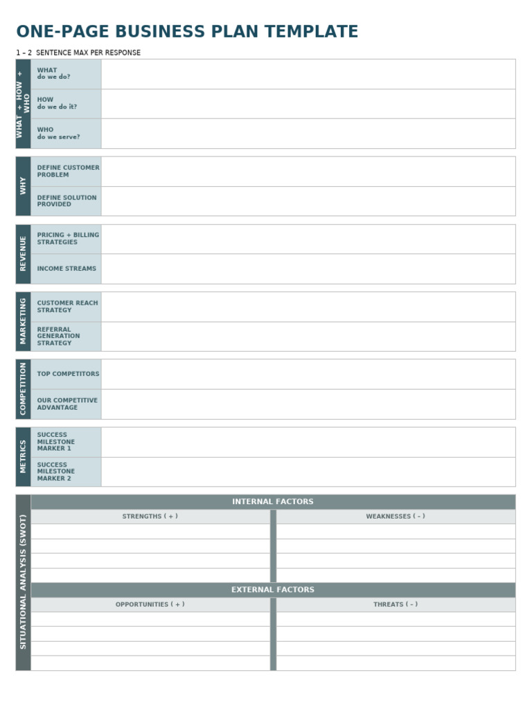 IC One Page Business Plan 10937 | PDF